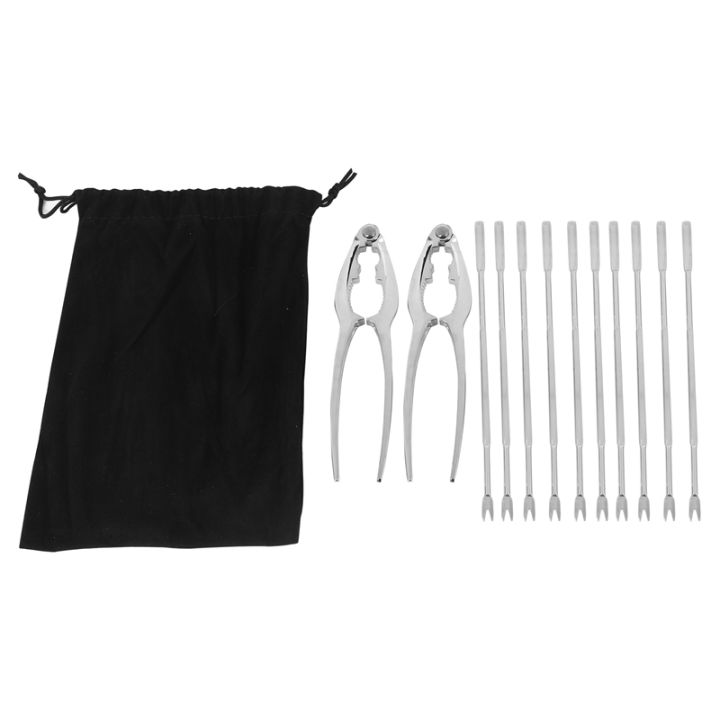 Seafood Tool Kit,Stainless Steel Crab Leg Cracker and Forks Nut Cracker ...