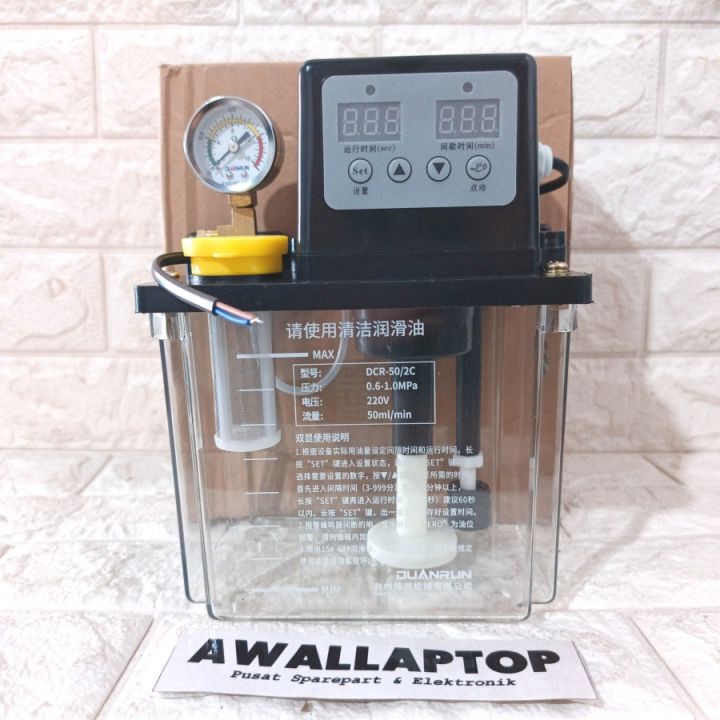 pompa oli 220v 50ml/menit oil pump digital 2L lubricant pump otomatis ...