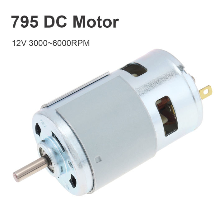12V 795 DC Motor 12000RPM High-speed Large Torque Motor with Ball ...