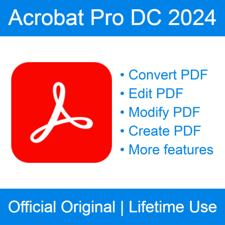 Adobe Acrobat Pro DC 2024 PDF EDITOR I LIFETIME I LATEST I FULL VERSION ...