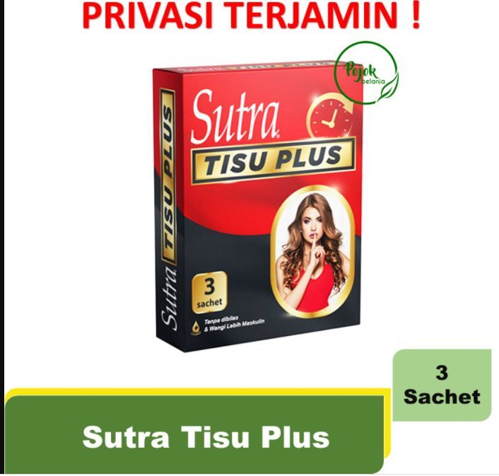 Tissue / Tisu Sutra merah isi 3 sachet / Sutra tisu plus isi 3 sachet ...