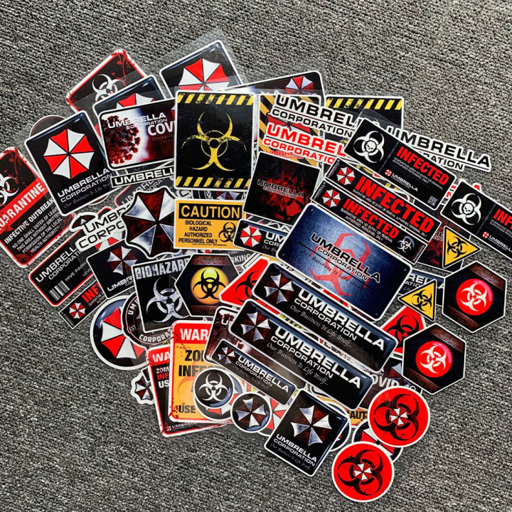 1 Set of Resident Evil Umbrella Reflective Motorcycle Body Stickers ...