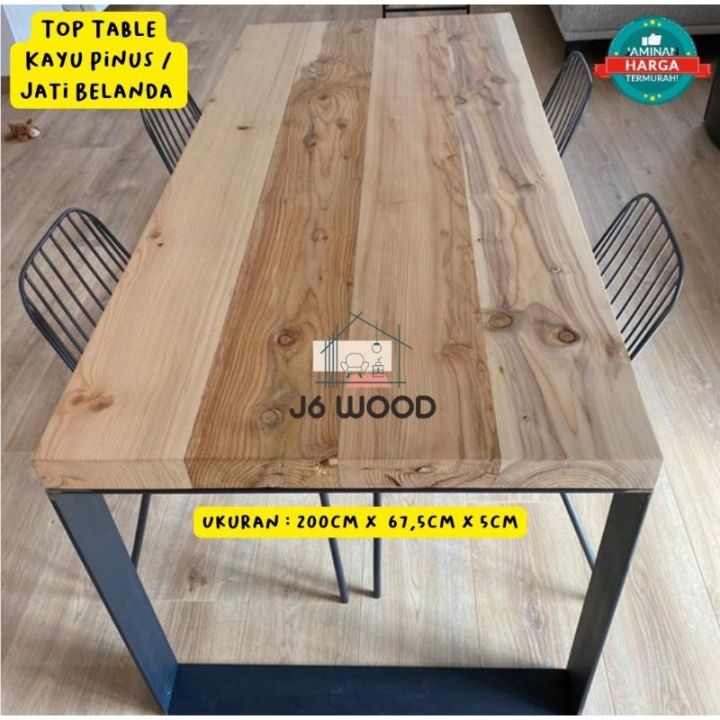 Meja Solid Wood Pinus Meja Makan Meja Kerja Minimalis | Lazada Indonesia