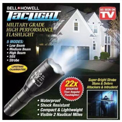 Style Fashion High Powered Military Grade Tactical Flashlight Taclight ...