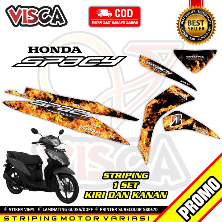 Striping Spacy Variasi - Stiker Honda Spacy Desain Fire | Lazada Indonesia