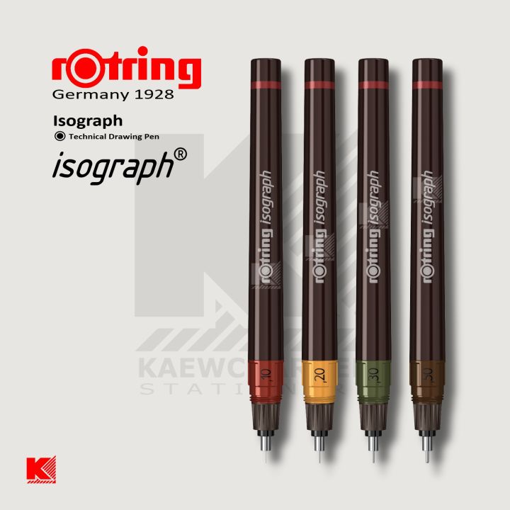 ปากกาเขียนแบบ Rotring Isograph ขนาด 0.1, 0.2, 0.3 และ 0.5 มม. | Lazada ...