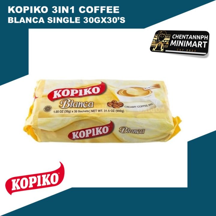 Kopiko Blanca Single 3-IN-1 Creamy Coffee Mix - 30 pieces | Lazada PH