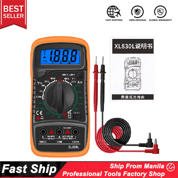XL830L / DT-830D Digital Multimeter Handheld Voltmeter Ammeter AC DC ...