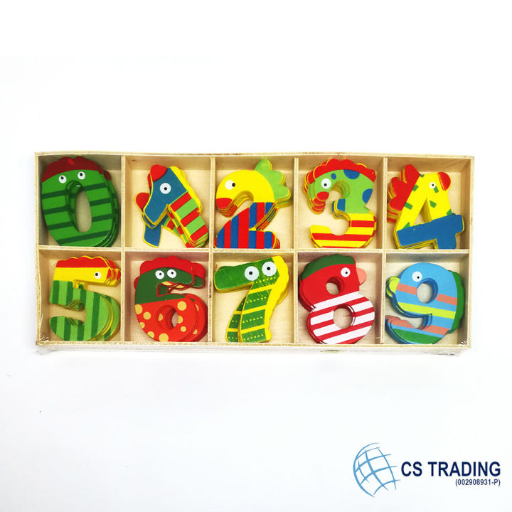 Wooden Numbers - 60 Pieces Assorted Colored Wooden Craft Numbers with ...