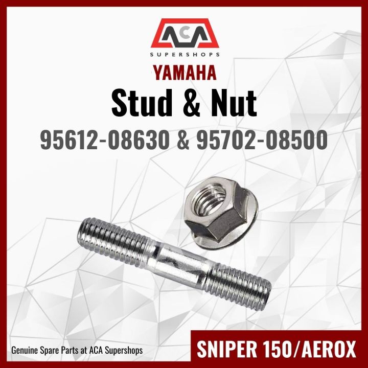 SNIPER 150/AEROX EXHAUST BOLT STUD EXHAUST FLANGE NUT (95612-08630 / ...