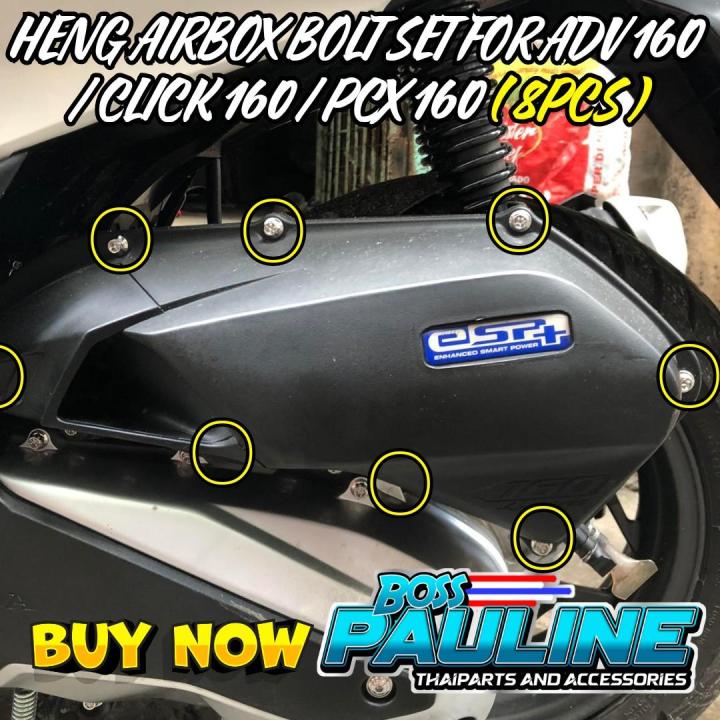HENG AIRBOX BOLT SET FOR ADV 160 / CLICK 160 / PCX 160 ( 8pcs ) | Lazada PH