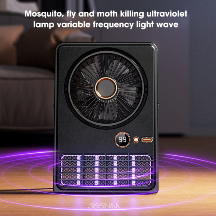 Mosquito Repellent Fan, Mosquito Killing Lamp Fan, 2-in-1 Mosquito Trap ...