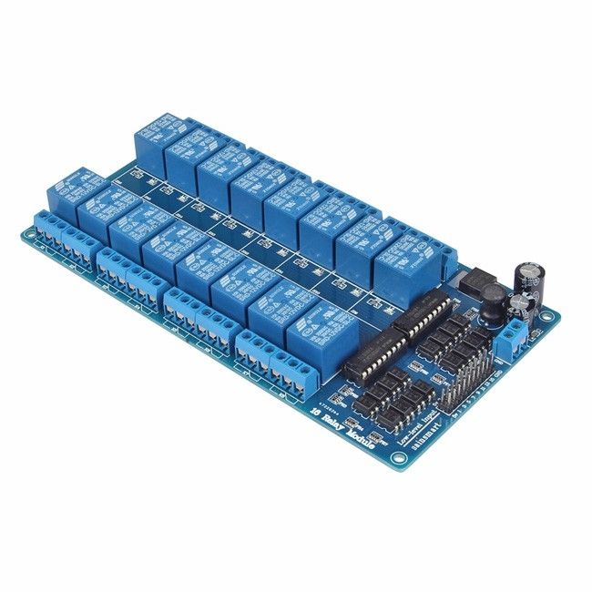 16 Channel 5V Low Trigger Relay Module With Optocoupler บอร์ดรีเลย์ขนาด ...
