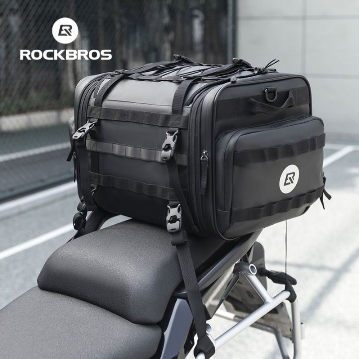 ROCKBROS Motorcycle Bag Waterproof PVC Motorcycle Seat Bag Big Capacity ...