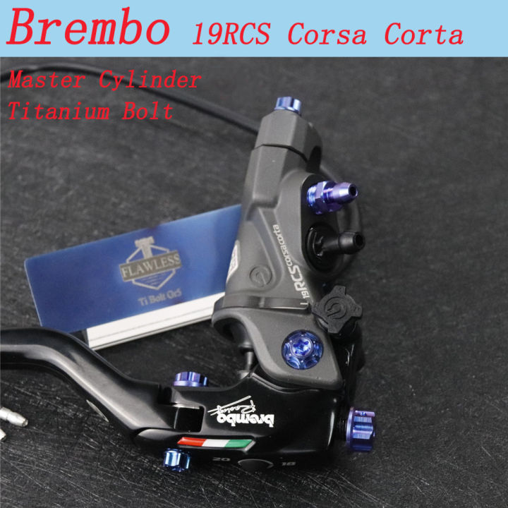 Flawless-Ti Gr5ไทเทเนียม Brembo Rcs กระบอกเบรคคลัทช์คันโยก Bolt ชุด M6 ...