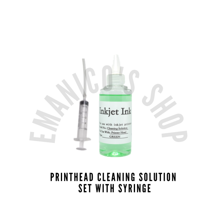 Printhead Cleaning Solution/Inkjet Use, with FREE Syringe, 100ml (Green ...