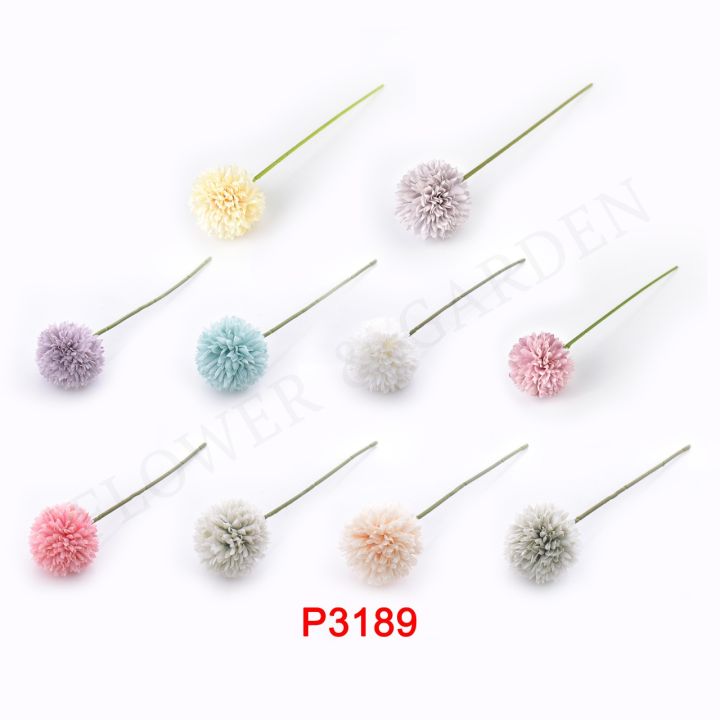 MF P3189 Bunga Palsu Plastik Dandelion Bola Bunga Tunggal Bunga Buatan ...