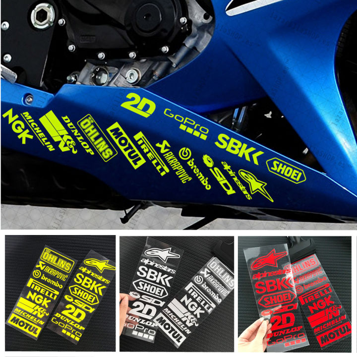 Motorcycle Reflective Stickers SBK MOTUL SHOEI 2D Sponsor Series ...