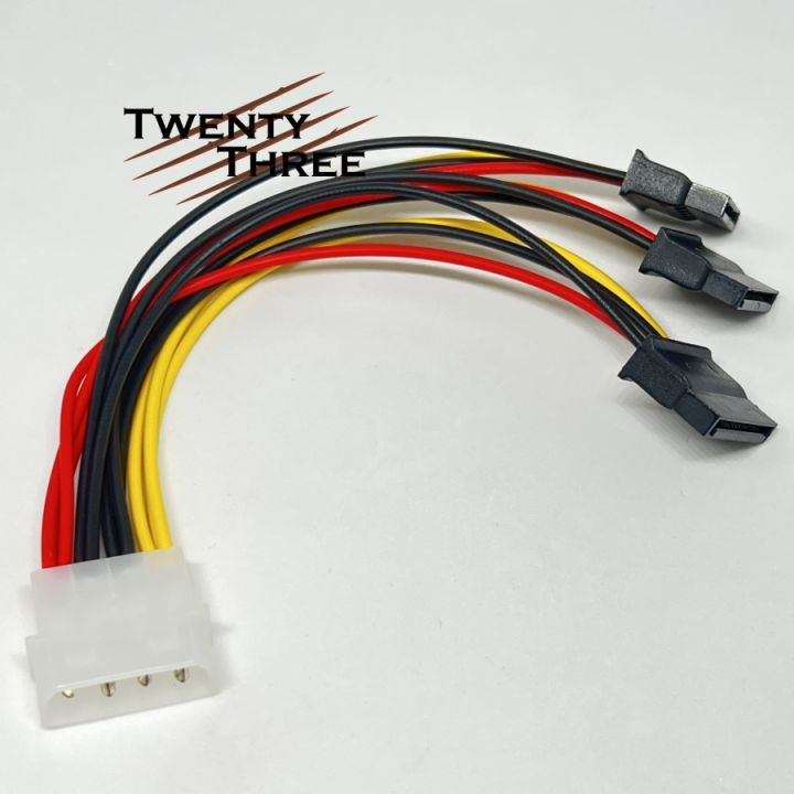 Kabel Power Molex IDE 4pin Male To 3 Triple Sata Power 15pin Female ...