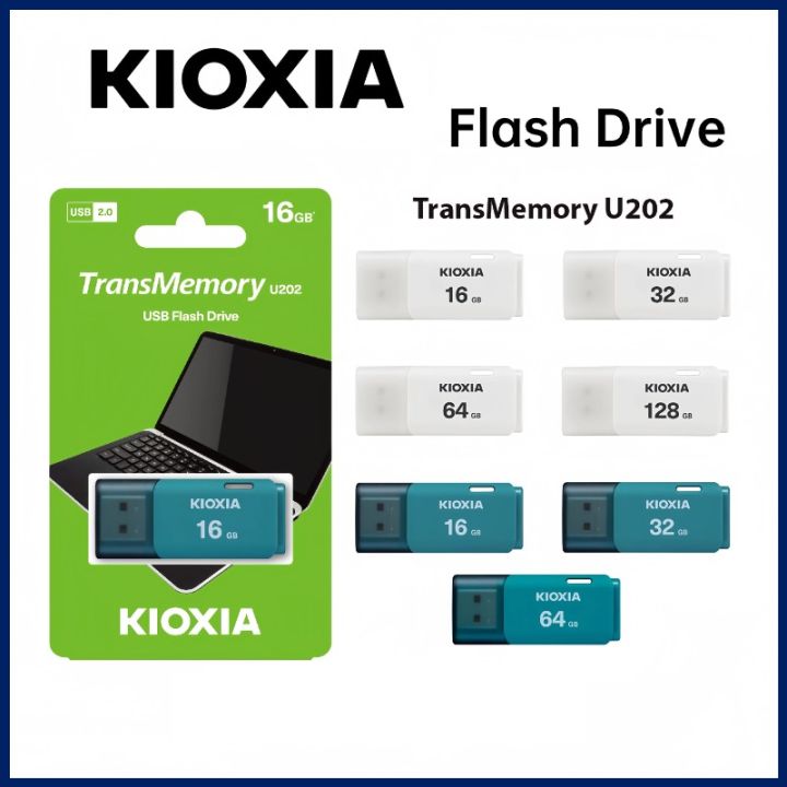 KIOXIA Flash Drive USB 2.0 High Speed Trans Memory U202 8GB 16GB 32GB ...