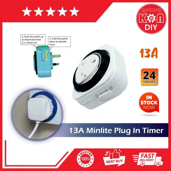 KNN-DIY M-LITE 1122-SQ 24 Hours Programme Timer Power Controller Socket Square (1122-SQ) | Lazada