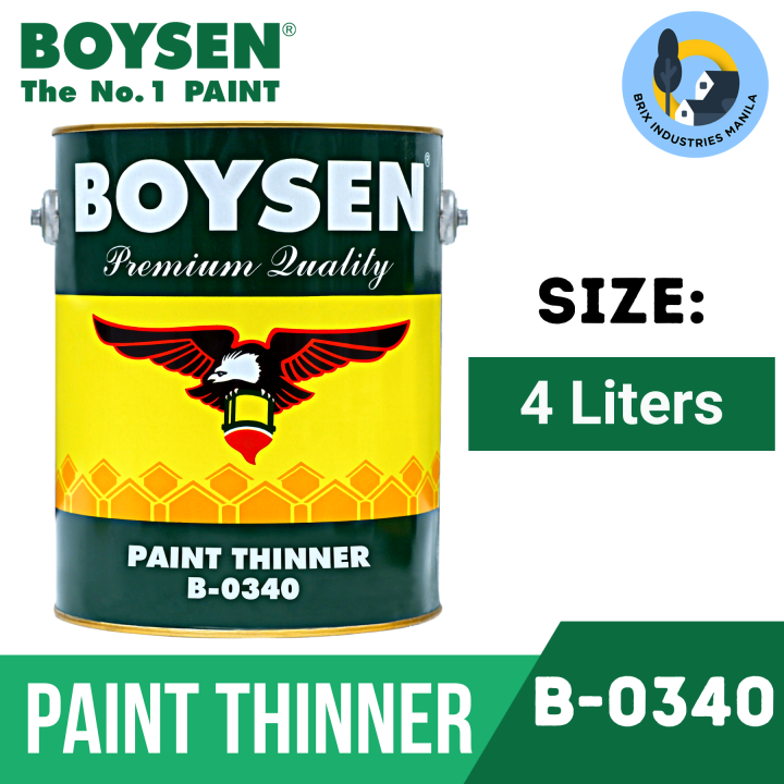 Boysen Paint Thinner 4 Liters (Gallon) B-0340 Brix Industries Manila ...