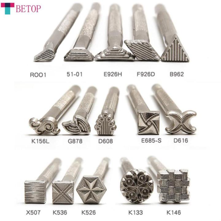 BETOP Leather Stamping Kit Metal Punch Tool Pottery Stamps DIY Clay ...