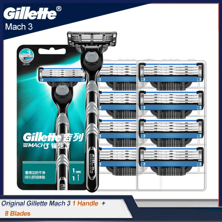 Gillette Mach 3 Men's Razor 3 Layers Blades Hair Removal Manual Shaver ...