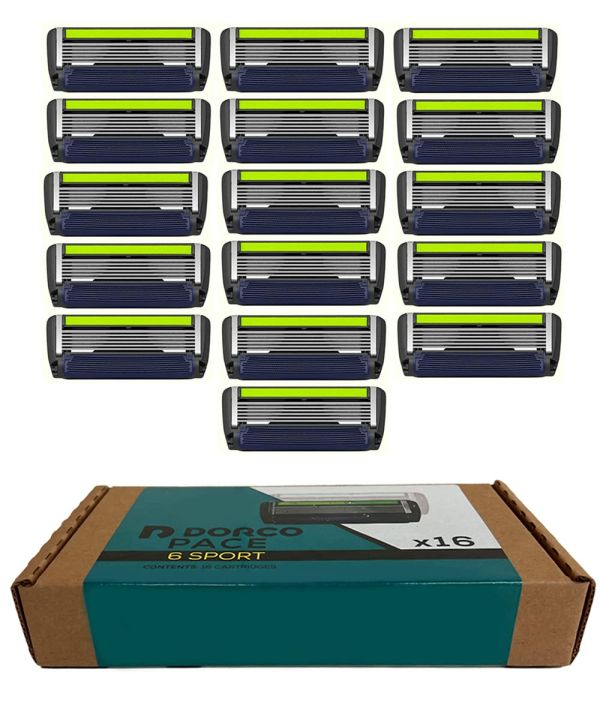 DORCO Pace 6 Sport - Six Blade Razor System with Trimmer and Pivoting ...