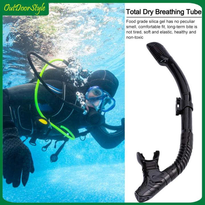 Diving Snorkel Silicone Full Dry Mouthpiece Swimming Underwater Diving ...