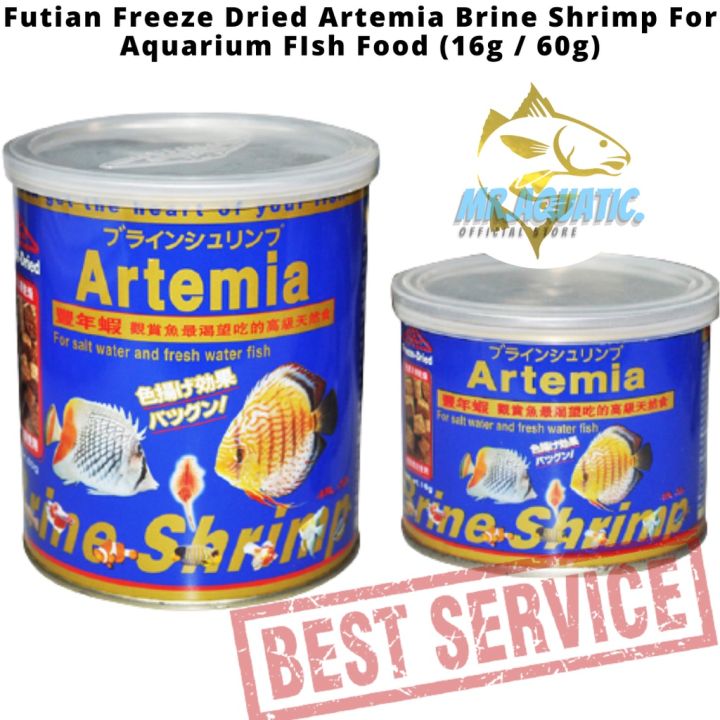 Futian Freeze Dried Artemia Brine Shrimp For Aquarium FIsh Food (16g / 60g) | Lazada
