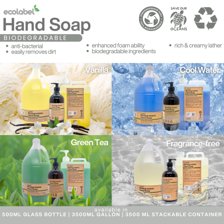 Eco-friendly Liquid Hand Soap 100% Biodegradable Sustainable Natural ...