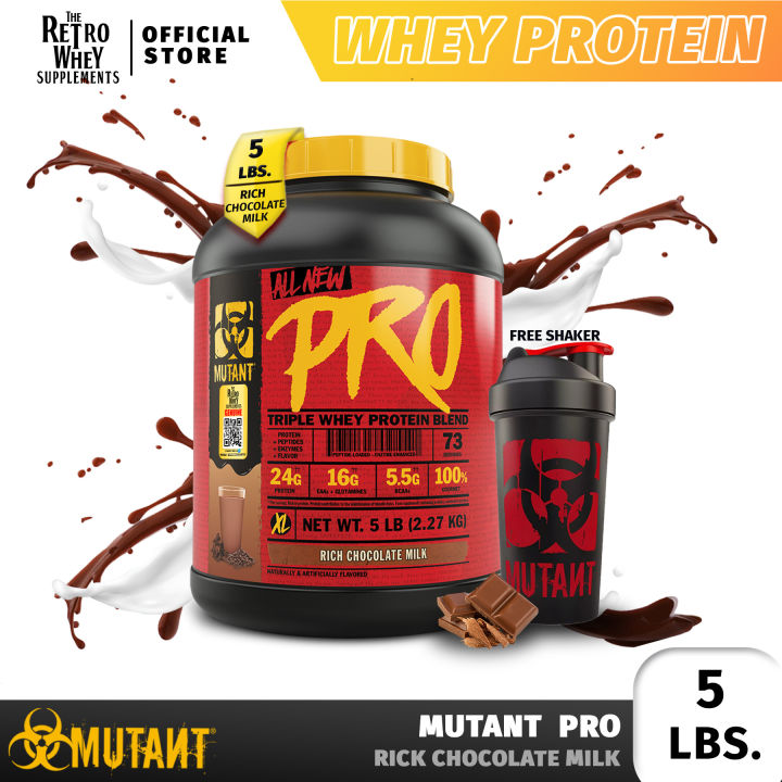 Mutant PRO 5lbs. & Mutant Shaker - The Retro Whey Supplements - Whey Protein Supplement | Lazada PH