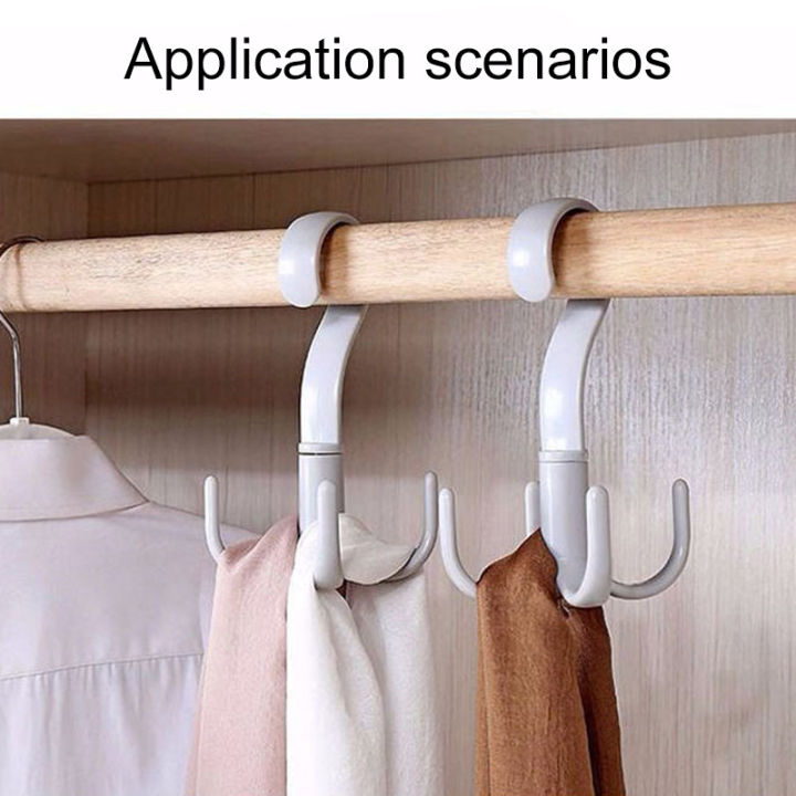 Rotatable Four Claw Hook Multifunctional Hanging Bag Rack Clothes And ...