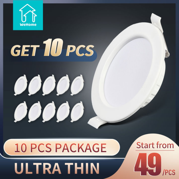 WeHome 10 Pack Ultra Thin LED Ceiling Light Pin Light Panel Lights ...