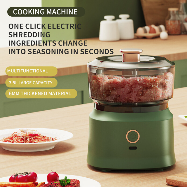 Portable Meat Grinder Electric 350ML Mini Food Garlic Processor Mixer ...