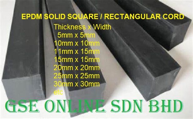 EPDM Solid Rubber Rectangular & Square Sealing Strip, High Hardness ...