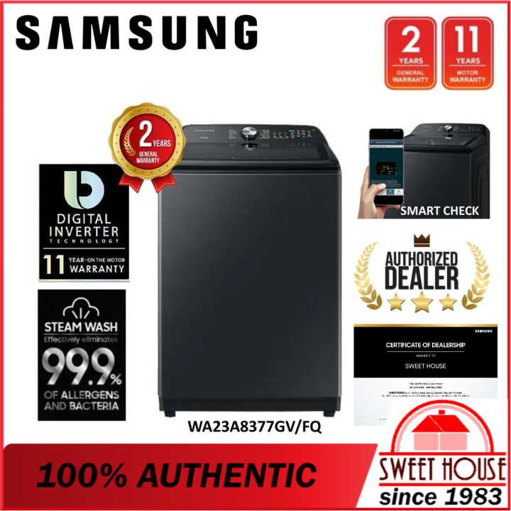 Samsung 23KG Top Load Washing Machine with BubbleStorm™ WA23A8377GV/FQ ...