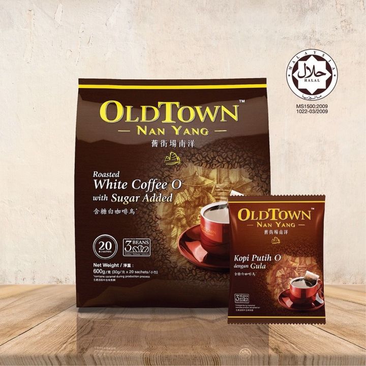 Old Town Nan Yang Roasted White Coffee O With Sugar Added Instant ...
