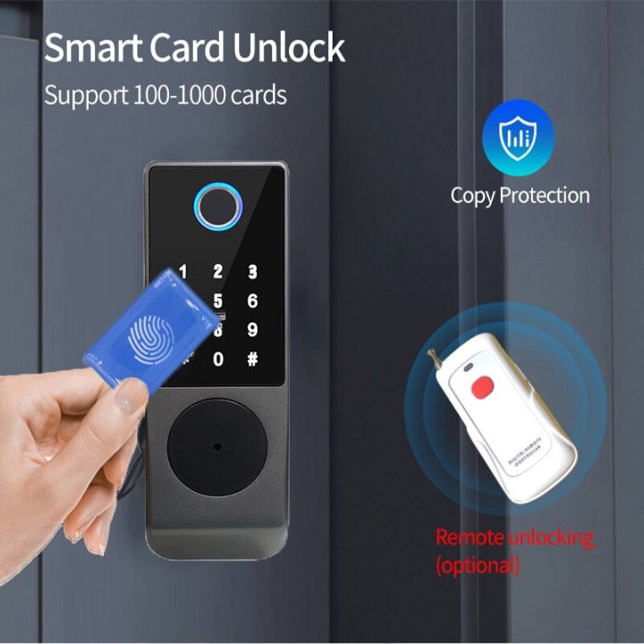 Waterproof Tuya Smart Lock Wifi Double Side Fingerprint Lock Outdoor ...