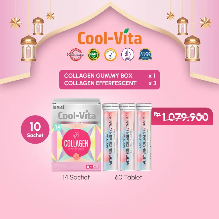 Coolvita 1 Box Collagen Gummy Rasa Jeruk Bali dan Lemon + 60 Tablet ...