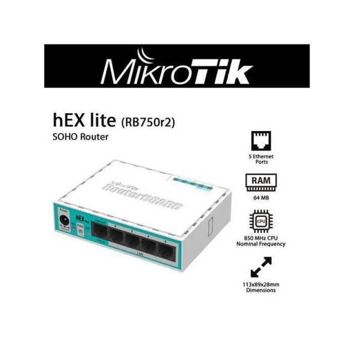 Mikrotik RB750r2/RB750 r2 Routerboard hEX Lite | Lazada Indonesia