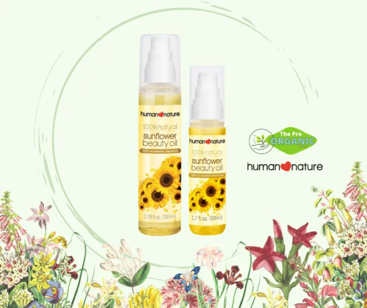 Human Nature's Sunflower Beauty Oil - 100% Natural | Hypoallergenic ...