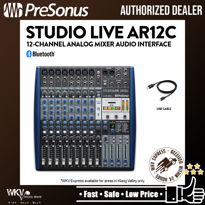 PreSonus StudioLive AR12c Mixer and Audio Interface with Effects (AR ...