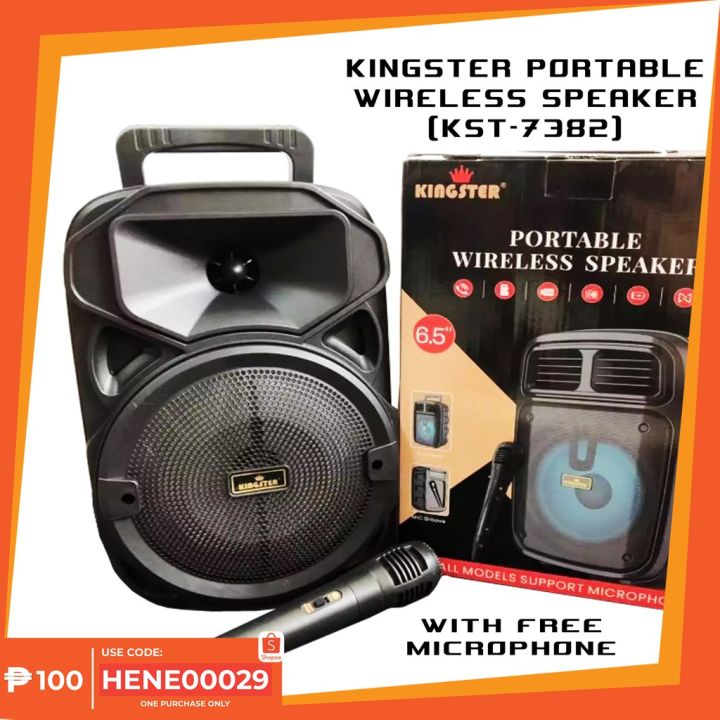 KINGSTER Portable Wireless Speaker (KST-7382) | Lazada PH