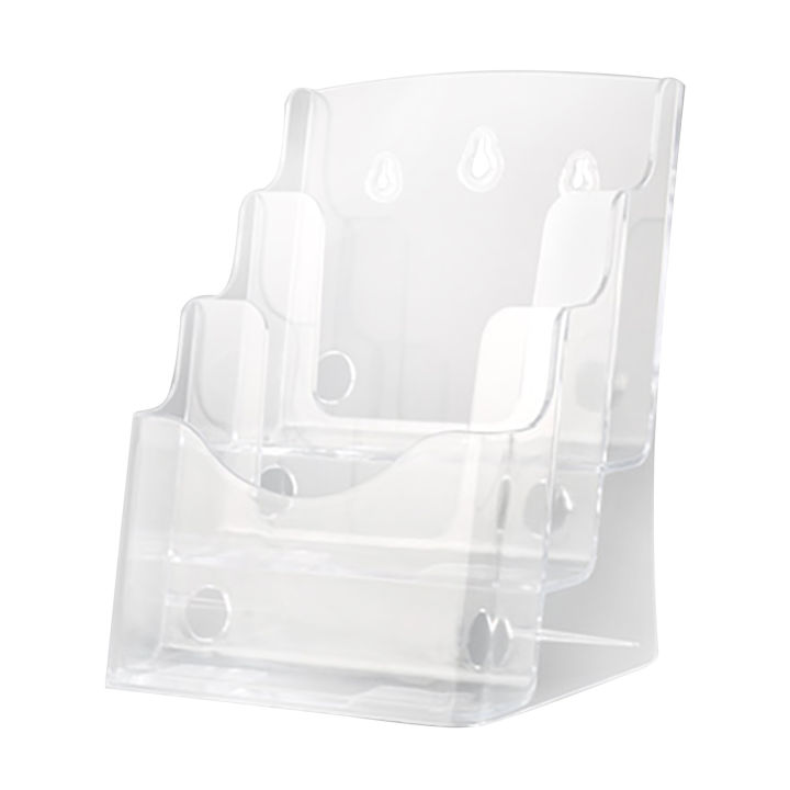 Fortune home Wall Mounted Document Rack Clear Acrylic 3-tier Brochure ...