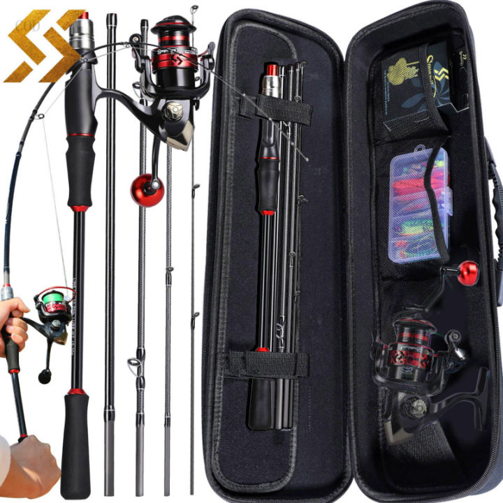 COD Souilang Fishing Spinning Set Spin 5 Section 1.8m Carbon Fiber ...