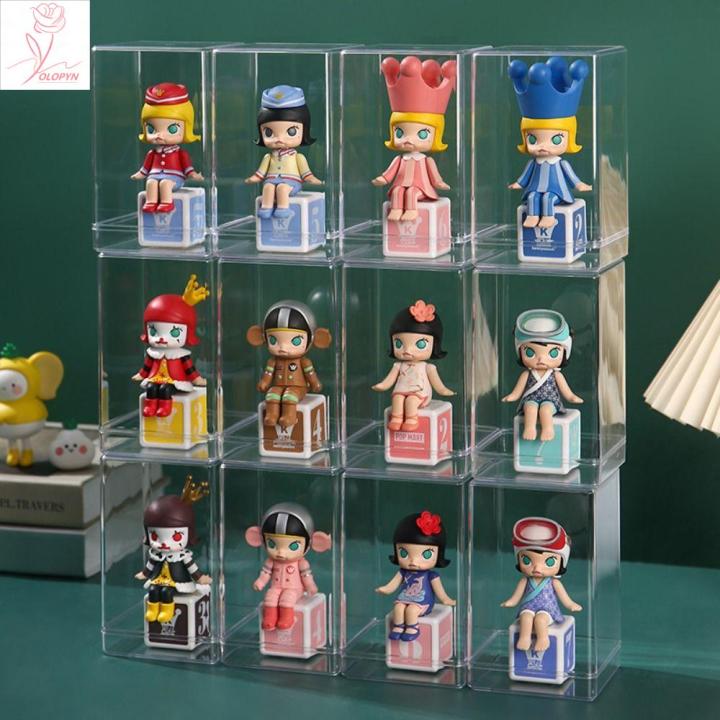 [COD] labubu โปร่งใสโปร่งใส กล่องเก็บของเล่นรูปการกระทำ กันน้ำกันน้ำได้ ...