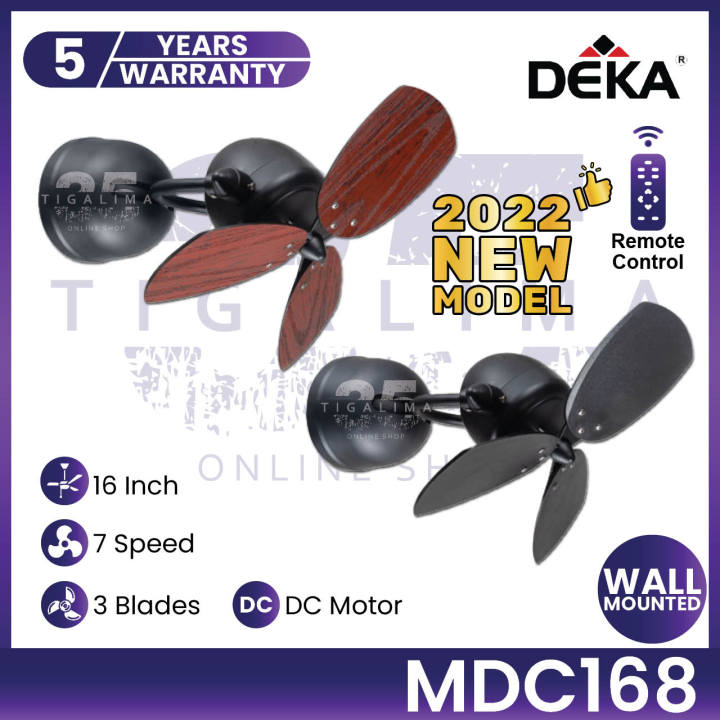 [NEW MODEL 2022] DEKA MDC168 16Inch 3 Blades 7 Speed DC Motor Remote ...