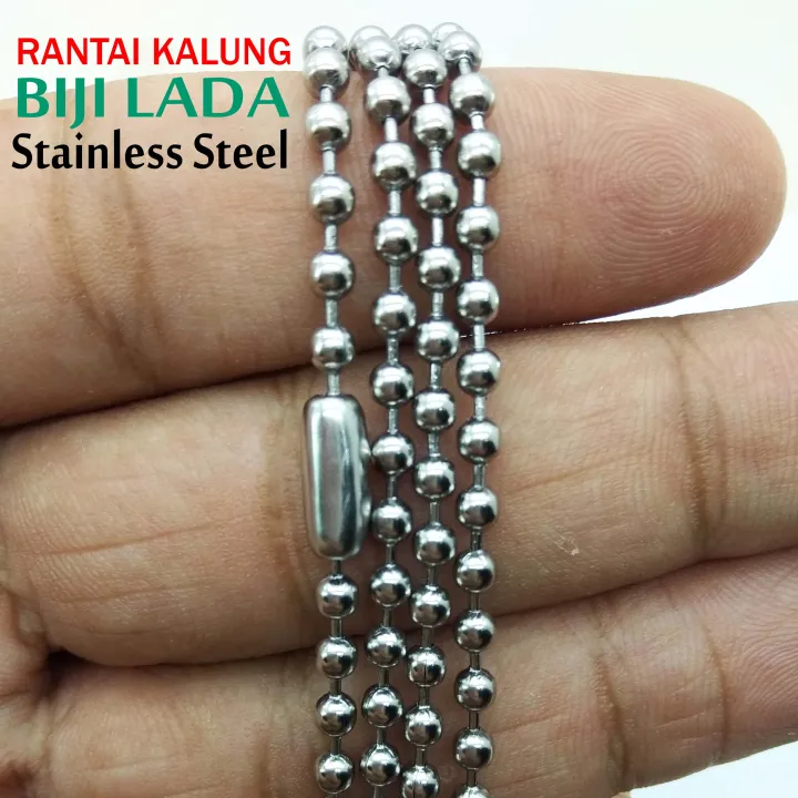 Kalung Rantai Stainless steel Biji Lada - Panjang 65cm | Lazada Indonesia